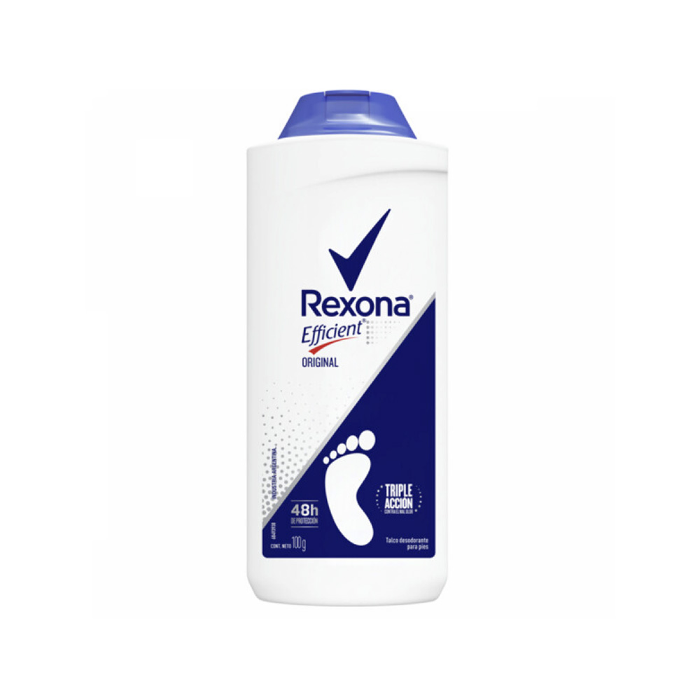 Rexona Efficient Talco Pedico Clasico x 100 gr. - Burbujas Perfumerías